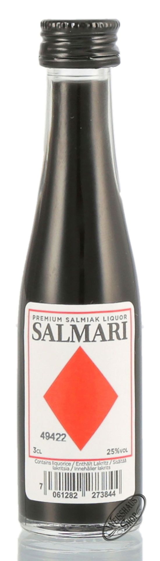 Salmari Premium Salmiak Lakritz Likör 25% vol. 24 x 0,03l Miniatur Pack ...
