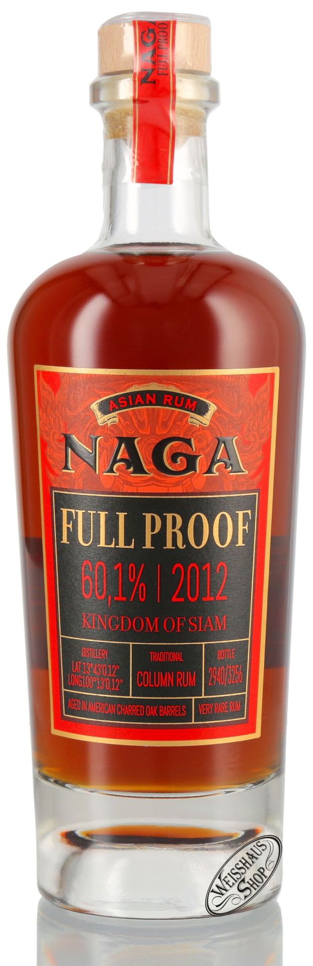 Naga Full Proof Siam Vintage 2012 Limited Edition Rum 60,1% vol. 0,70l ...