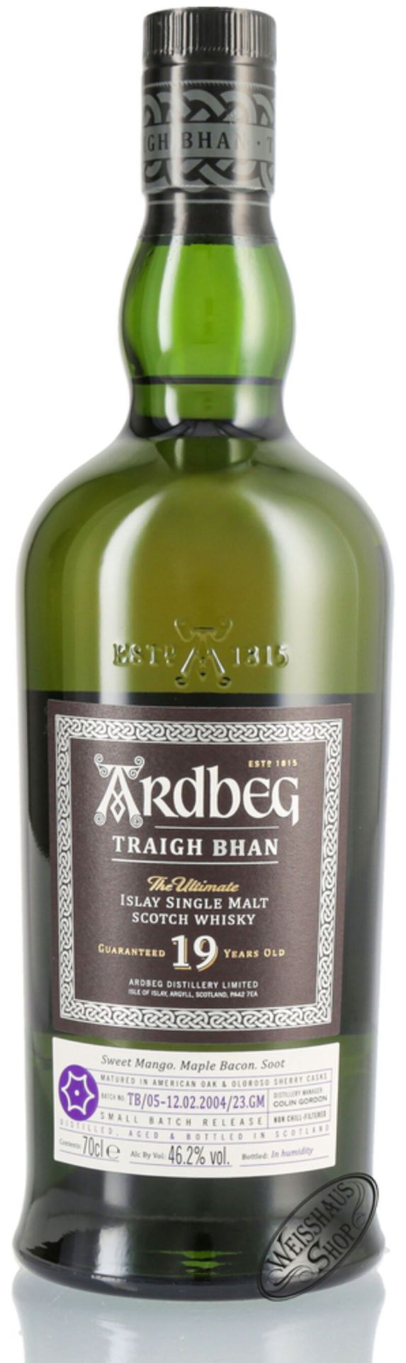 Ardbeg 19 YO Traigh Bhan Batch 5 Islay Whisky 46,2% vol. 0,70l | Weisshaus Shop