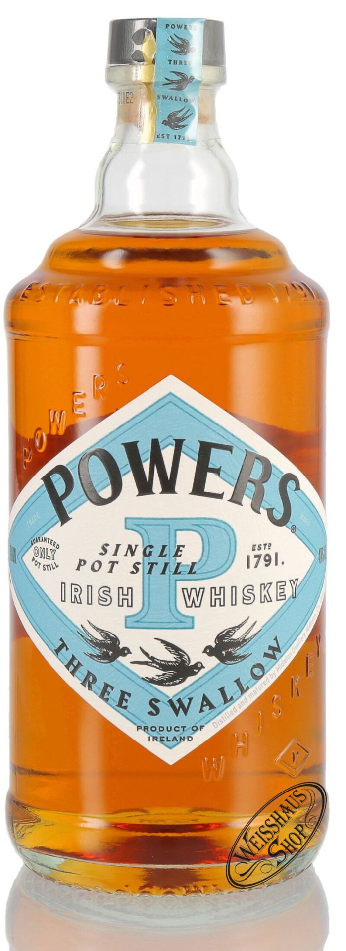 Powers Three Swallow Irish Whiskey 40% vol. 0,70l | Weisshaus Shop
