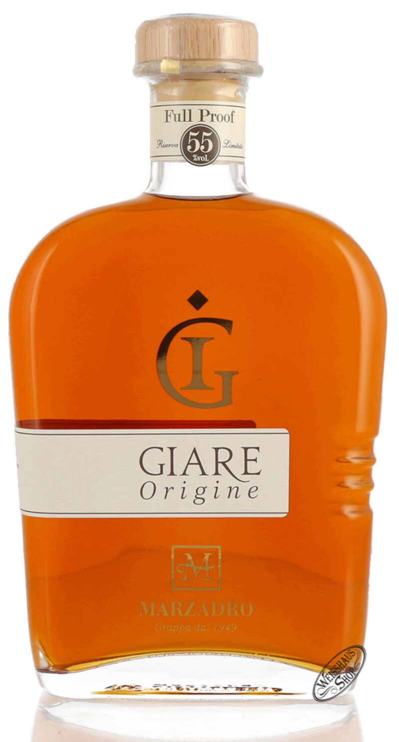 Marzadro Grappa Le Giare Origine Full Proof 55% vol. 0,70l | Weisshaus Shop