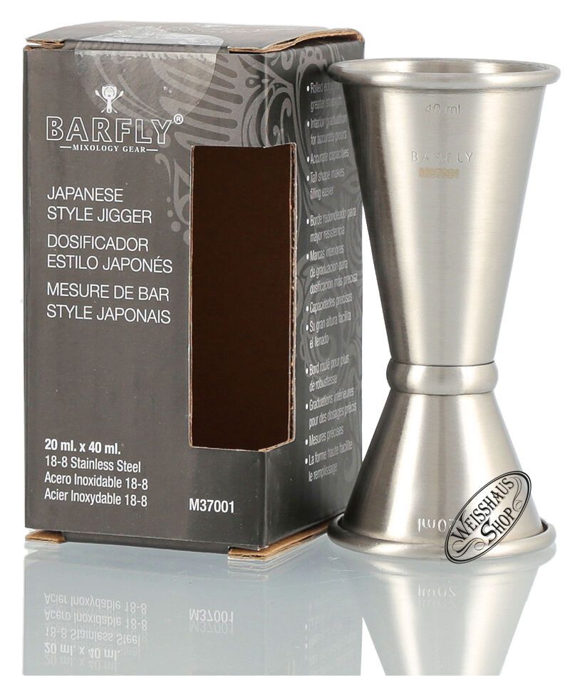Barfly Japanese Style Jigger 20/40ml Stainless Steel | Weisshaus Shop