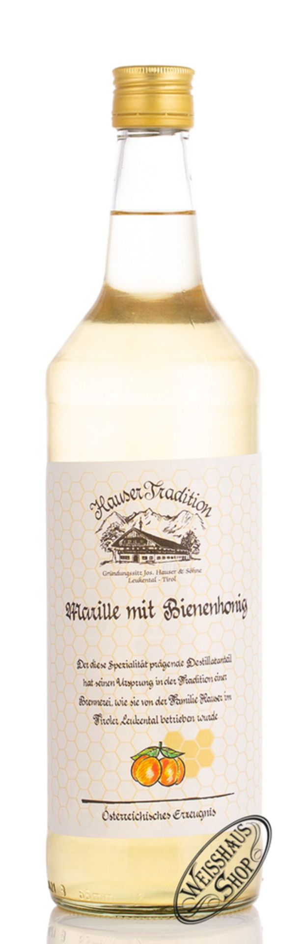 Hauser Marillenschnaps mit Honig 35% vol. 1,0l | Weisshaus Shop