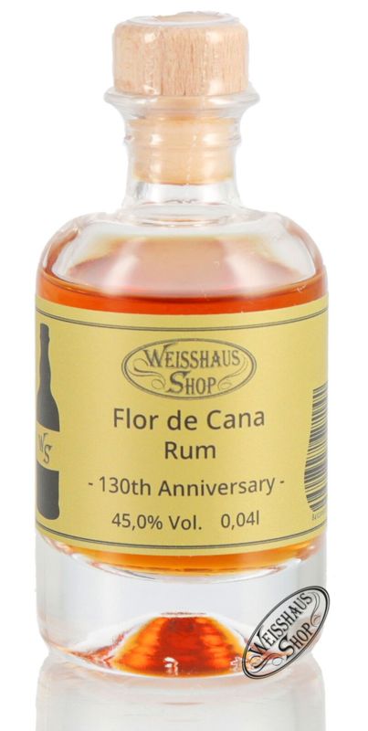 Flor de Cana 130th Anniversary Rum 45% vol. 0,04l Weisshaus Sample ...