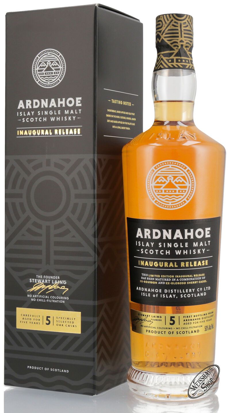 Ardnahoe 5 YO Inaugural Release Whisky 50% vol. 0,70l | Weisshaus Shop