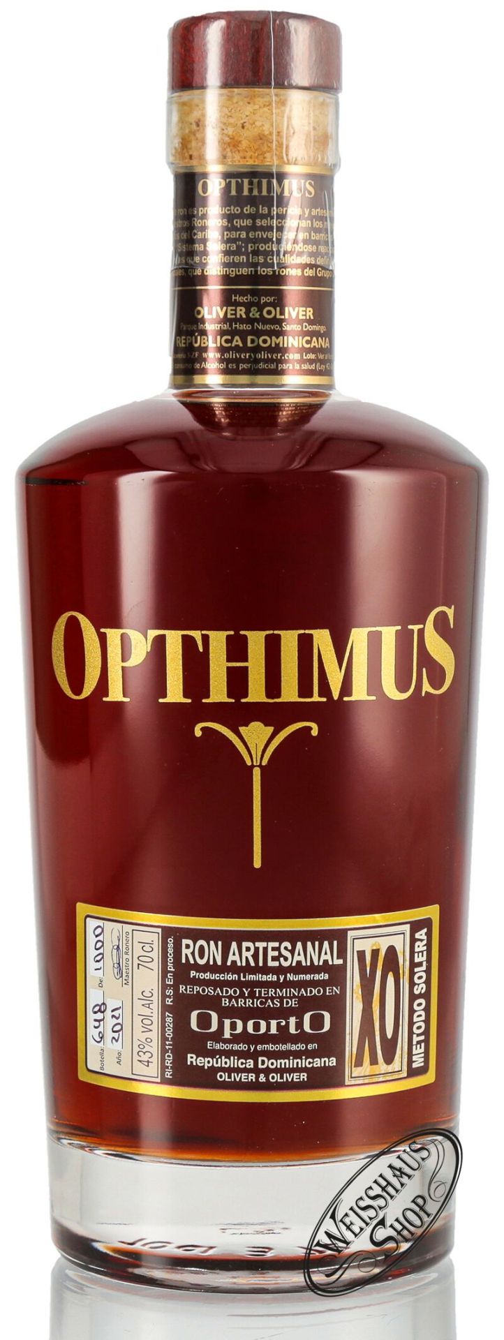 Opthimus XO Oporto Rum 43% vol. 0,70l | Weisshaus Shop