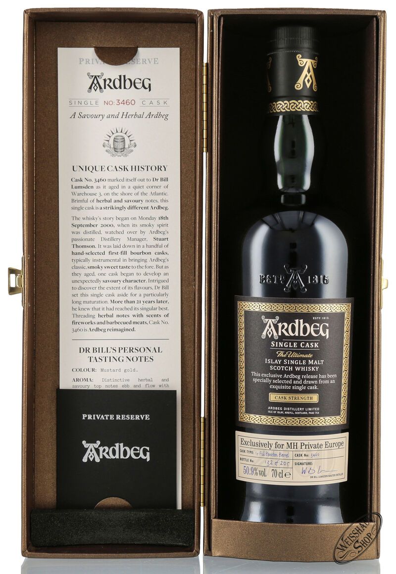 Ardbeg Private Reserve Single Cask 3460 Whisky 50,9% vol. 0,70l ...